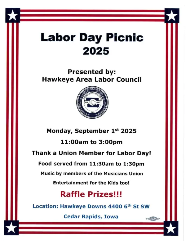 Cedar Rapids Labor Day Picnic 2025 | BAC Local 3 Iowa